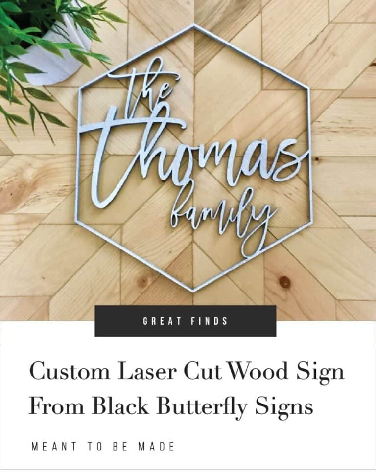 Custom Laser Cut Wood Sign From Black Butterfly Signs - Meant To Be Made